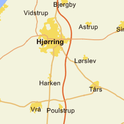 Hjørring - kort på Krak