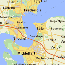 Middelfart - kort på Krak